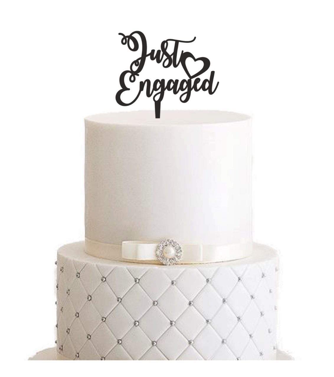 Cake Topper "Just Engaged" - MANSCHIN LASERDESIGN