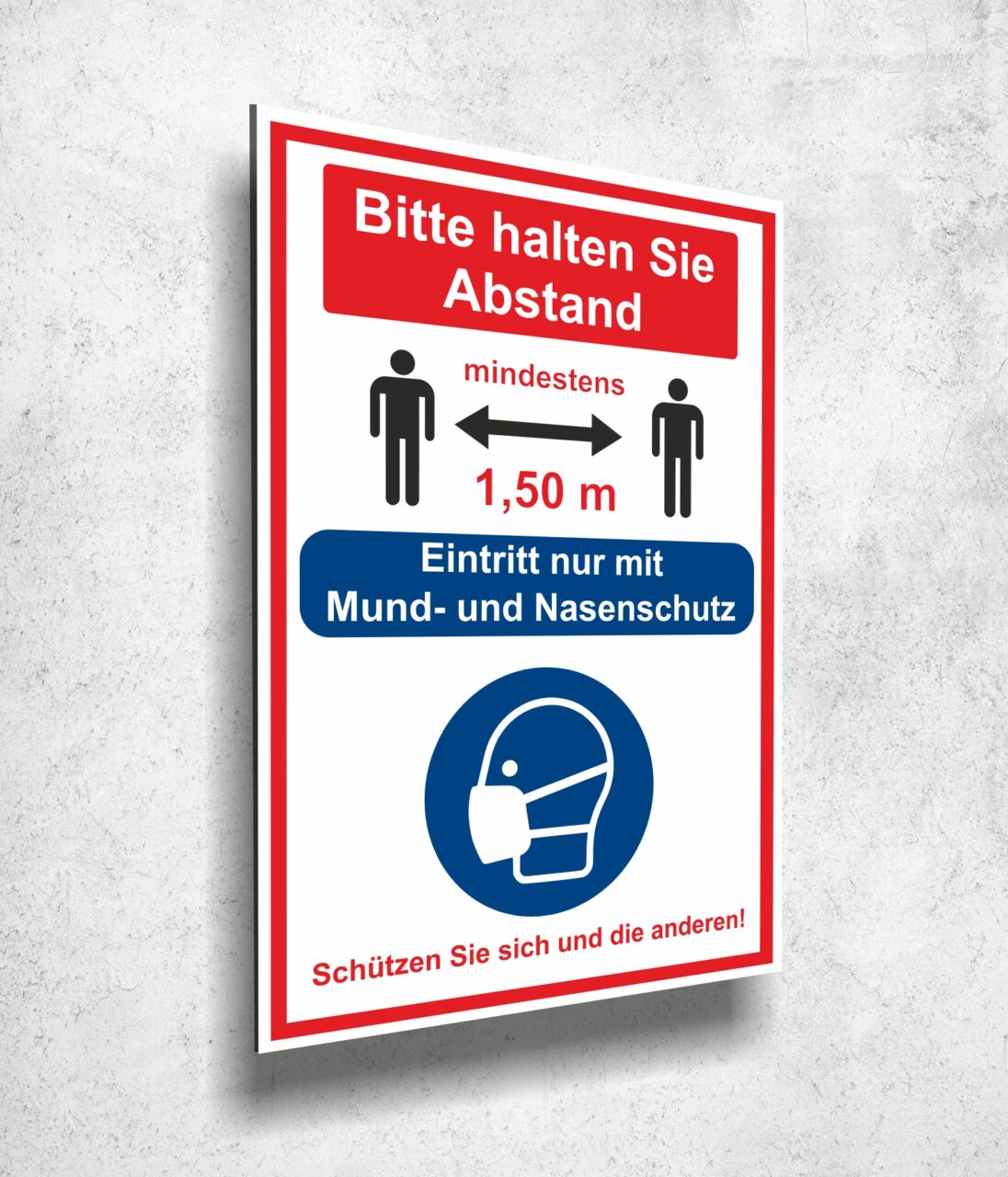 Schild "Zutritt nur mit FFP2 Maske" - Coronavirus (COVID-19) - MANSCHIN ...